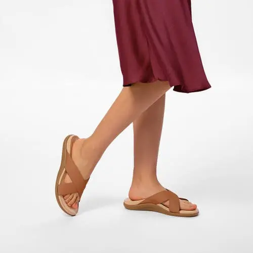 ABEO Laguna Slide Sandals - Pecan