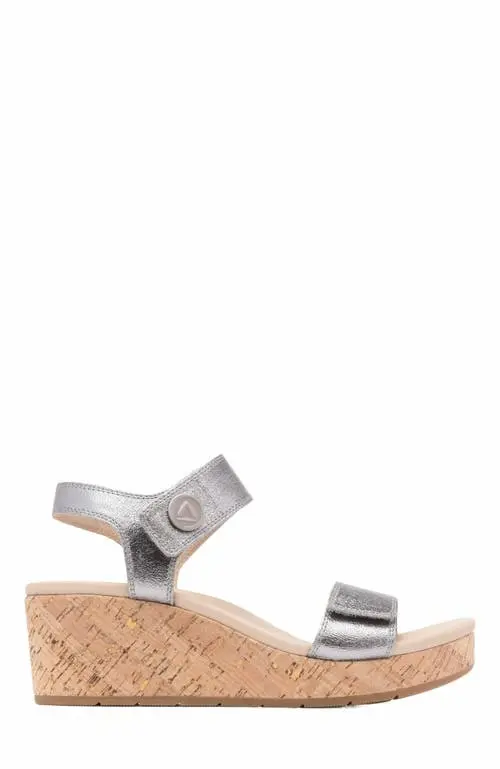 ABEO Riviera Wedge Sandals - Pewter