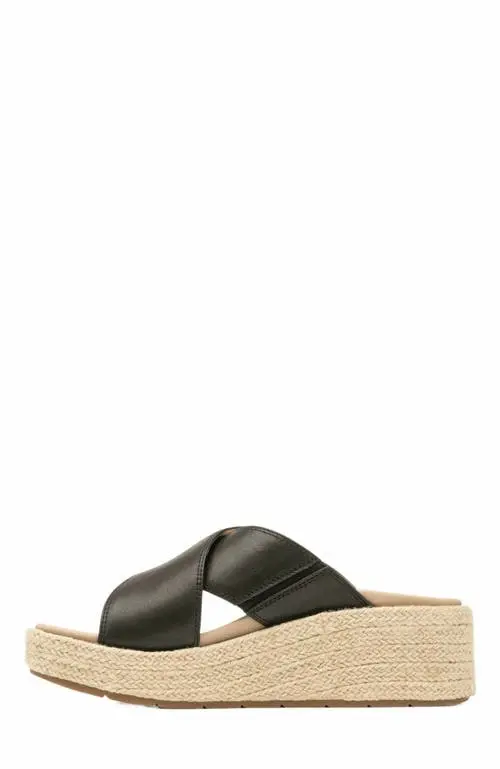 ABEO Solstice Cross Flatform Slides - Black - Regular