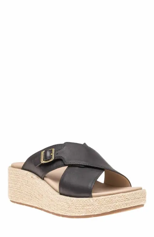 ABEO Solstice Cross Flatform Slides - Black - Regular