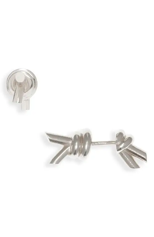 Bottega Veneta Knot Earrings - 8117 Silver