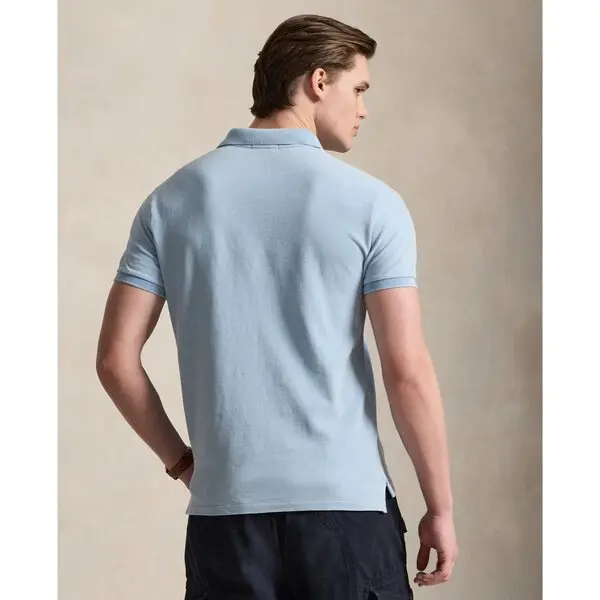 Ralph Lauren Custom Slim Fit Indigo Mesh Polo Shirt