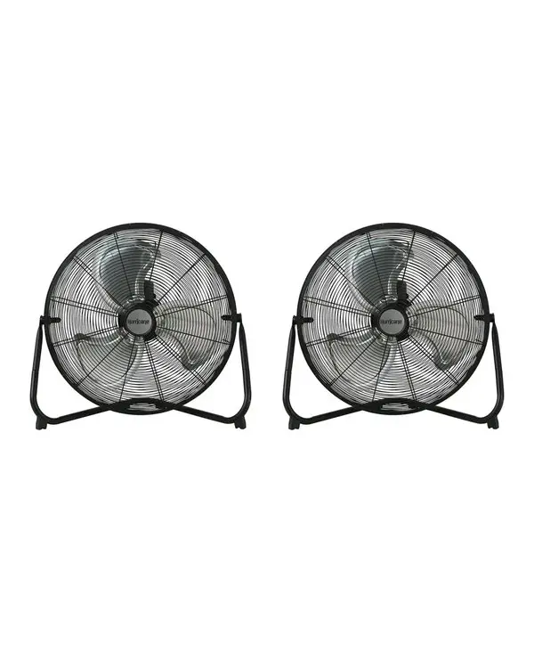HURRICANE Pro 20 Inch 3 Speed High Velocity Metal Floor Fan - Black