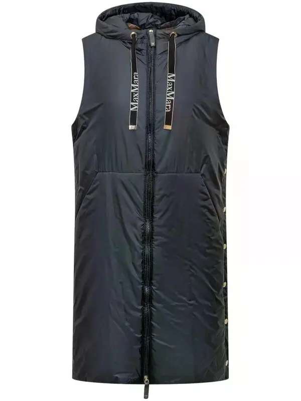 Max Mara Water-repellent Canvas Gilet - Black