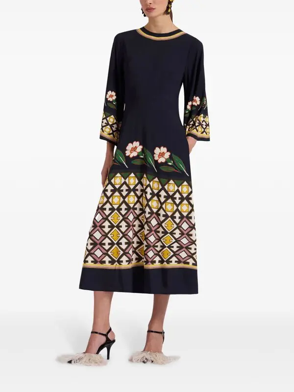 La DoubleJ Sorella Printed Midi Dress