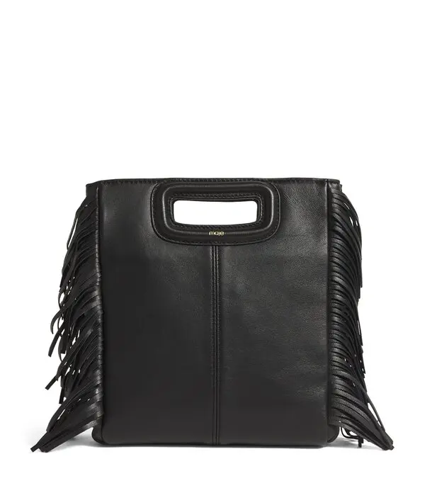 Maje Leather M Top Handle Bag - Black