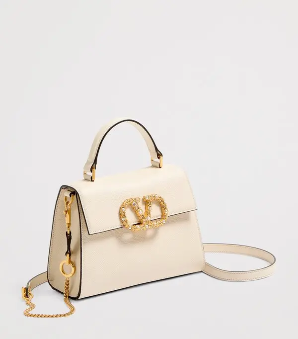Valentino Garavani Small Embellished Vsling Top-handle Bag