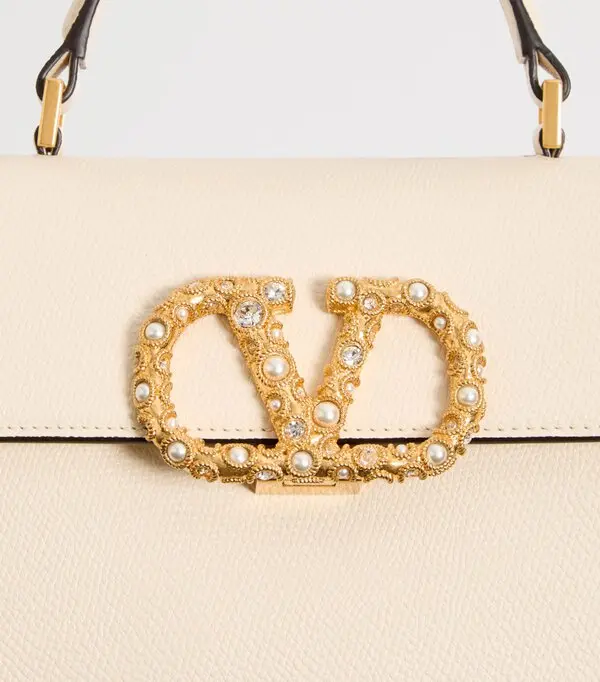 Valentino Garavani Small Embellished Vsling Top-handle Bag