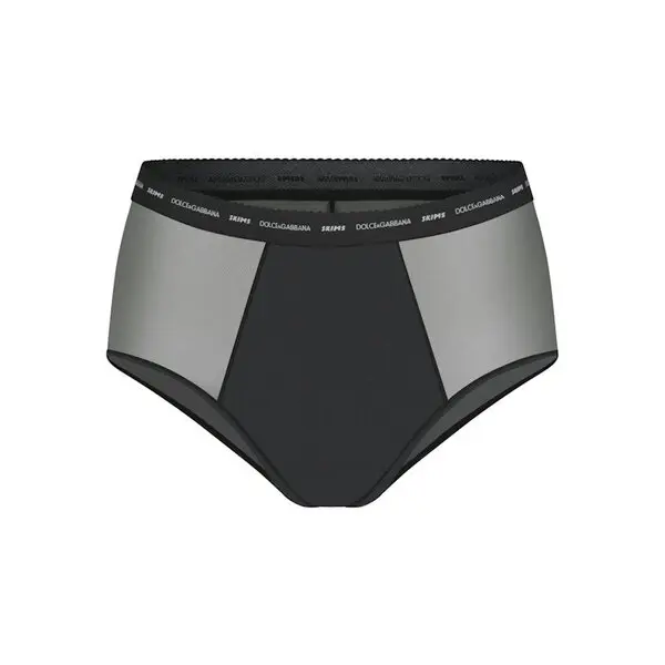 SKIMS X Dolce&gabbana Ultra Fine Mesh Highwaisted Brief - Onyx