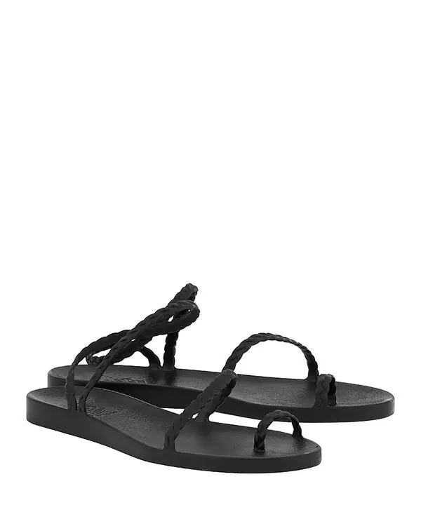 ANCIENT GREEK SANDALS Eleftheria Strappy Sandals - Black