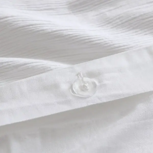 Vera Wang Solid Textured Pleats 3 Piece Duvet Cover Set, Queen
