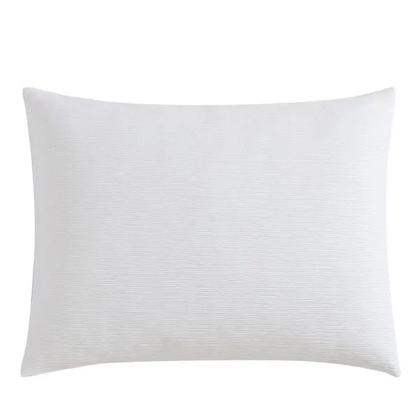 Vera Wang Solid Textured Pleats 3 Piece Duvet Cover Set, Queen