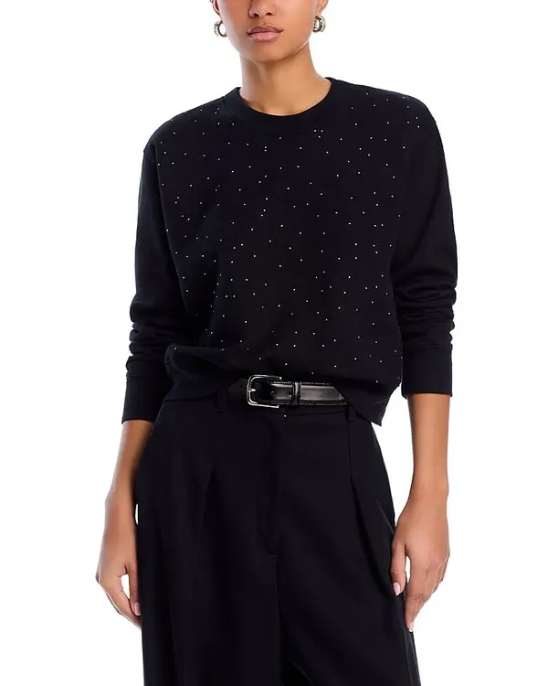 Aqua Crystal Embellished Sweatshirt