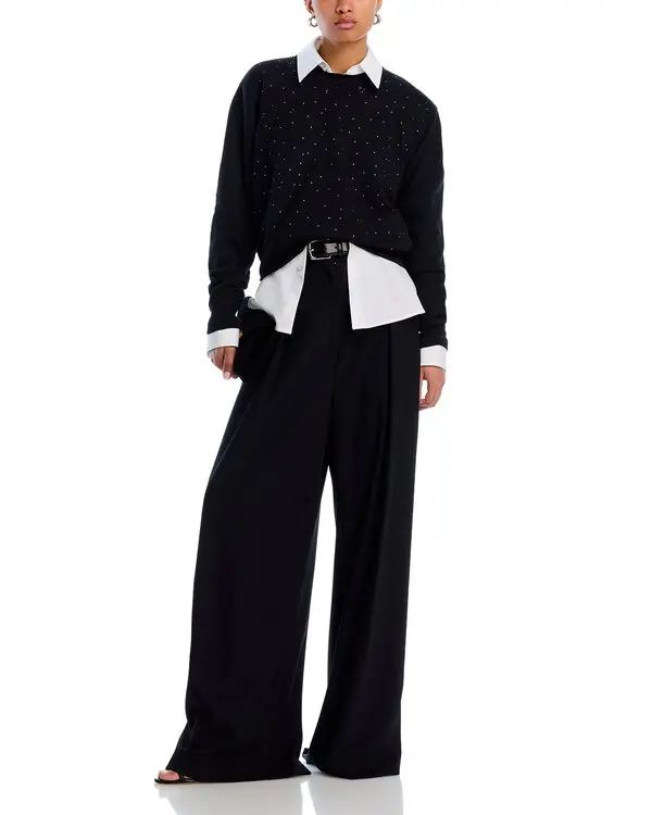 Aqua Crystal Embellished Sweatshirt