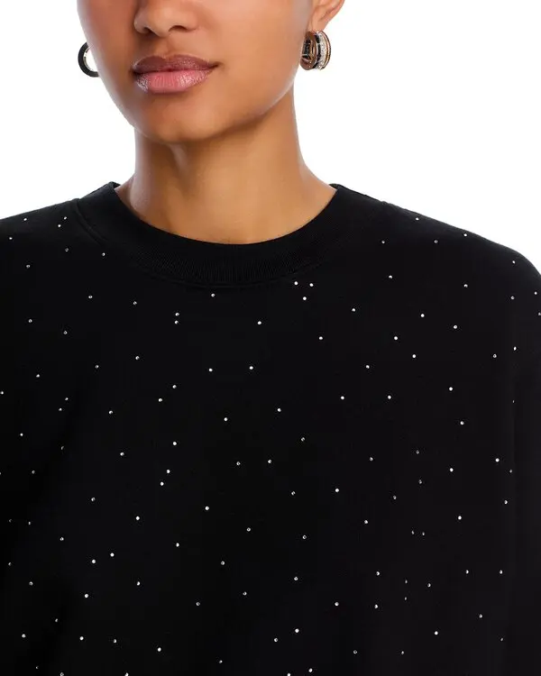 Aqua Crystal Embellished Sweatshirt