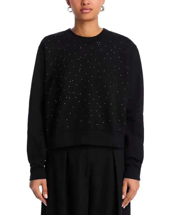 Aqua Crystal Embellished Sweatshirt