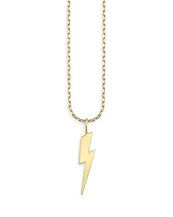 SYDNEY EVAN 14k Yellow Lightning Bolt Pendant Necklace - Gold