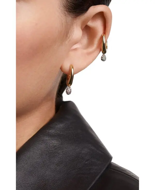 PDPAOLA Pave Lava Single Hoop Earring