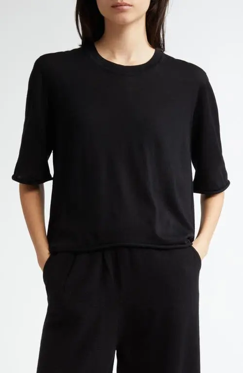 Johnstons Of Elgin Superfine Merino Wool Scoop Neck Sweater