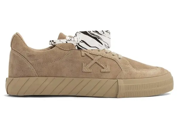 Off-White Vulc Low Suede Sneakers - Beige