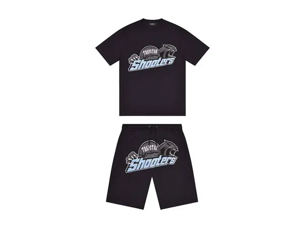 Trapstar Shooters Short Set - Black/blue