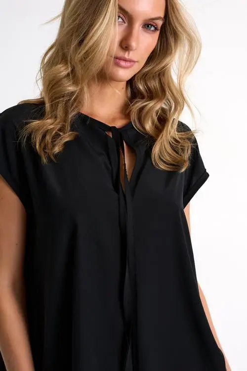 Shan Silk Blouse With Boat Neckline