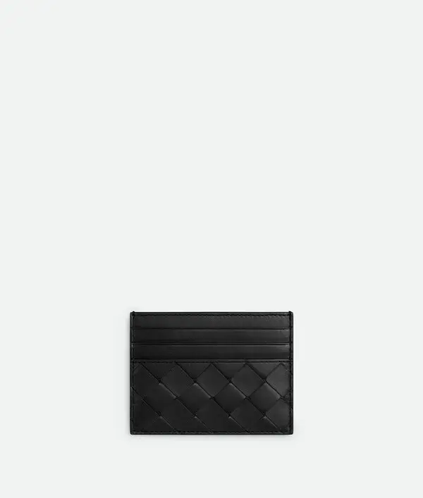 BOTTEGA  VENETA Intrecciato Credit Card Case - Black