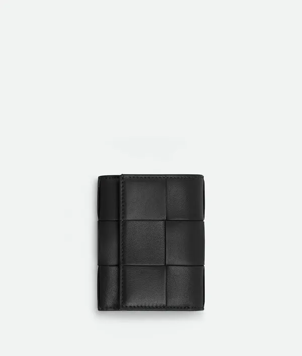 BOTTEGA  VENETA Cassette Small Tri-fold Wallet - Black