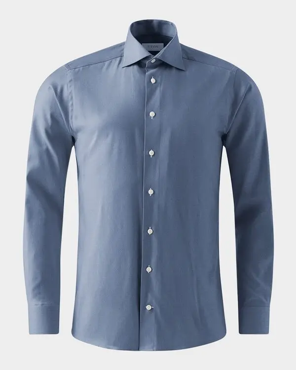 Eton Contemporary Fit Cotton-lyocell Sport Shirt - Dark Blue