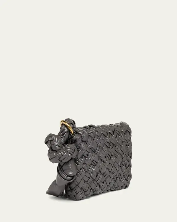 Bottega Veneta Small Kalimero Leather Shoulder Bag - Black