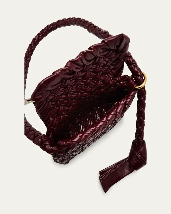 Bottega Veneta Small Kalimero Leather Shoulder Bag - Black
