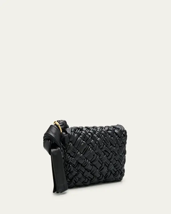 Bottega Veneta Small Kalimero Leather Shoulder Bag - Black