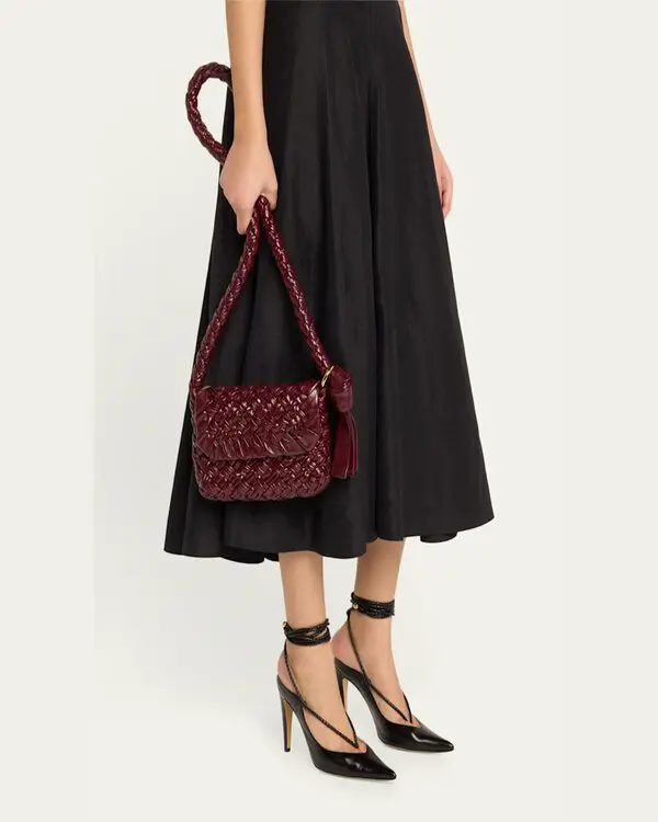 Bottega Veneta Small Kalimero Leather Shoulder Bag - Black
