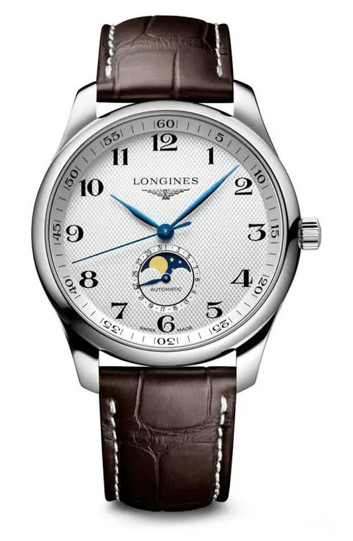 LONGINES Master Collection Moonphase Automatic Strap Watch - White