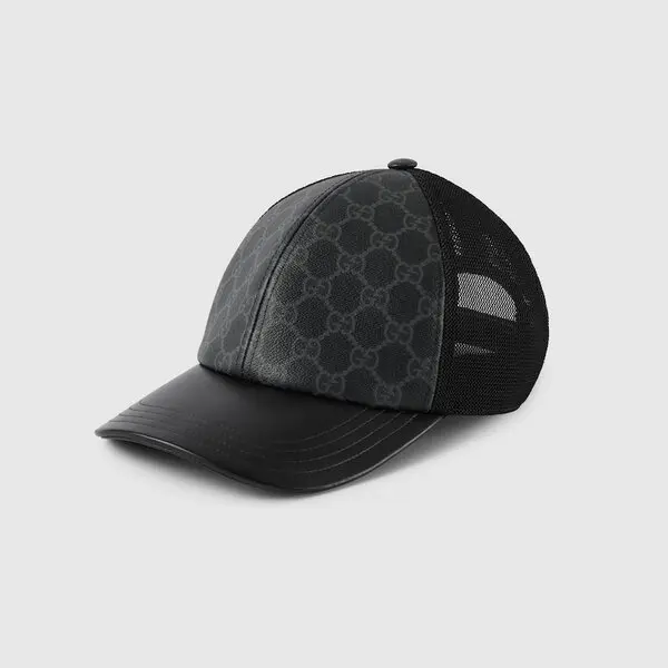 Gucci Gg Monogram Canvas Baseball Hat - Black | Editorialist