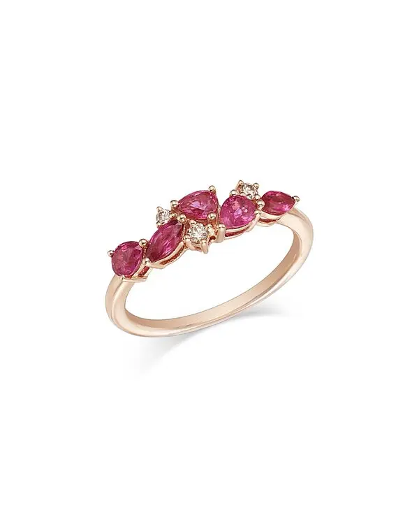 Bloomingdale'S Ruby And Diamond Ring - Pink/gold