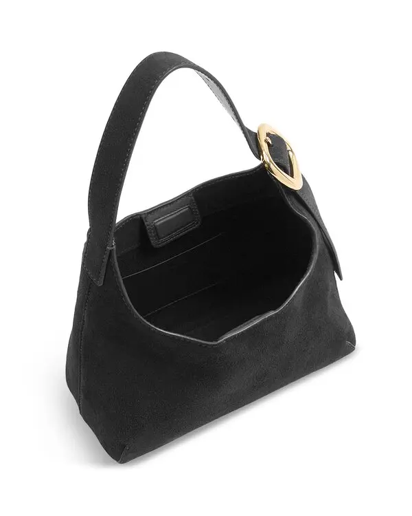 Madewell Puff Suede Shoulder Bag - Juniper Berry