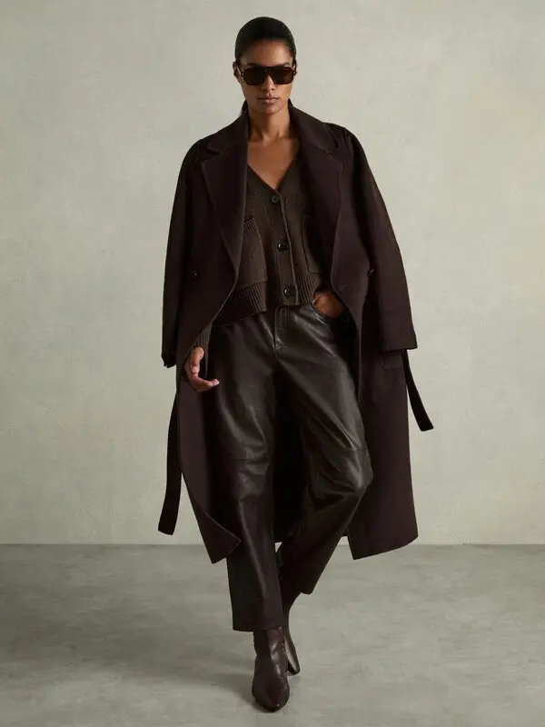 REISS Rosie Wool-cashmere Patch-pocket Cardigan