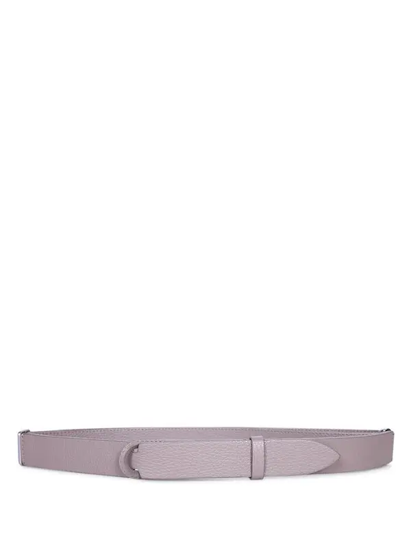 ORTIGNI Suede Leather Belt - Beige