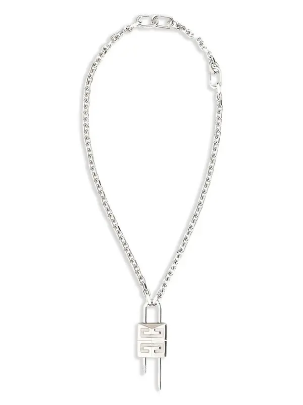 Givenchy Lock Necklace - Silver