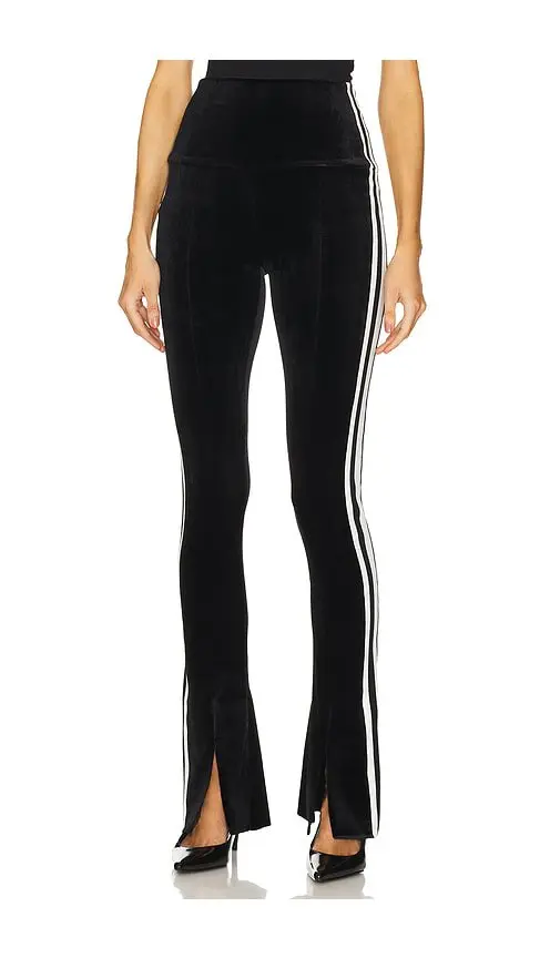 Norma Kamali Side Stripe Spat Legging In Black