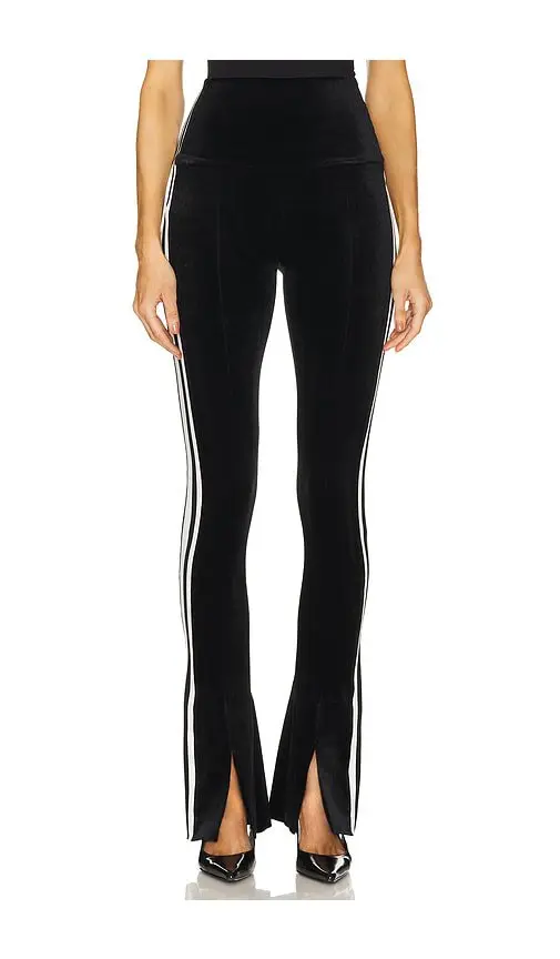 Norma Kamali Side Stripe Spat Legging In Black