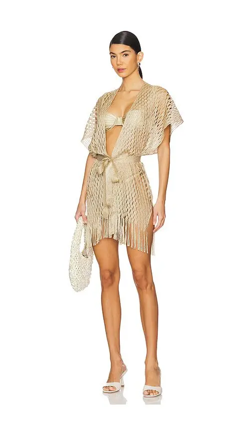 slim fit dress slacks Gold Metallic Ruffle Sleeve Dress by Voy  Casual Camel Boutique