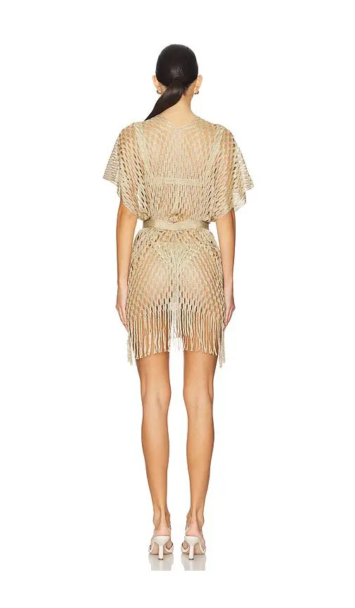 metallic gold dress short Gold Slip Mini Dress main image 0
