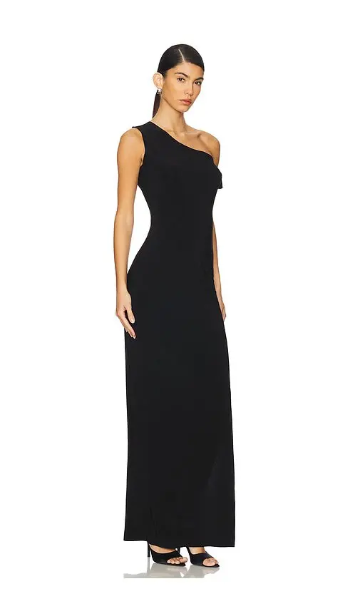 Norma Kamali Drop Shoulder Fitted Gown