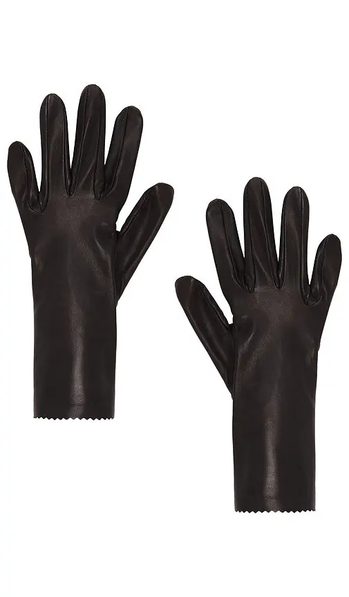 MANOKHI Short Leather Gloves - Brown