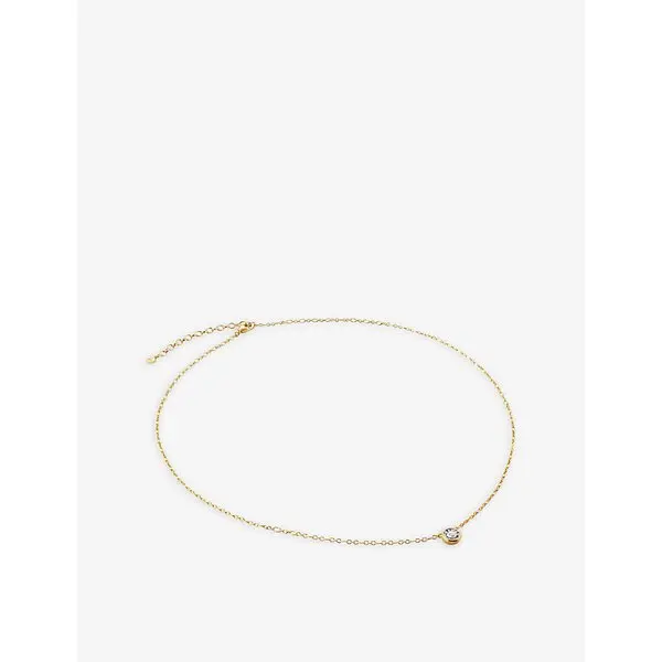 Monica Vinader Essentials Lab-grown Diamond Necklace - Yellow Gold