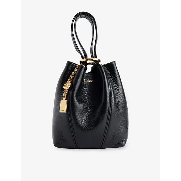 Chloé Spin Large Leather Tote Bag - Black