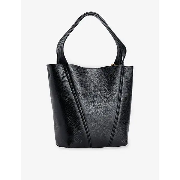 Chloé Spin Large Leather Tote Bag - Black