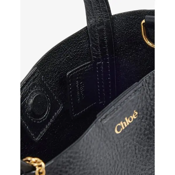Chloé Spin Large Leather Tote Bag - Black